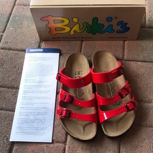 Birkenstock | Shoes | Red Birkis Licensed By Birkenstock | Poshmark